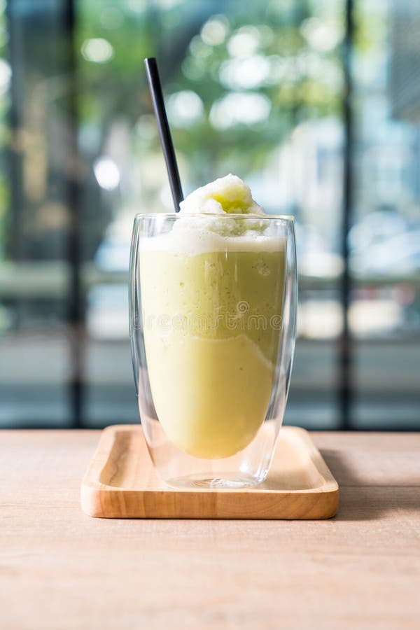 Blend green tea milkshake stock image. Image of matcha - 114383829