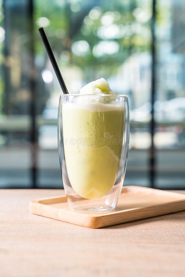 Blend green tea milkshake stock image. Image of health - 113036991