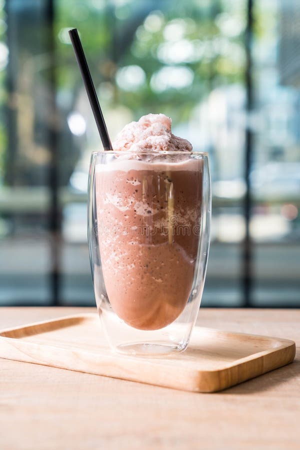 Blend Iced Chocolate Milkshake Stock Image - Image of iced, fresh ...