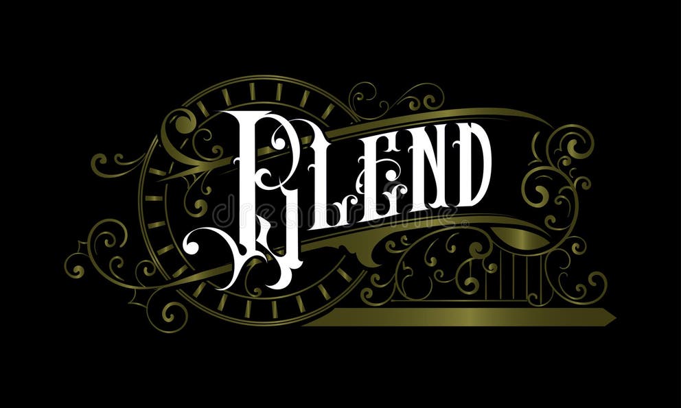 BLEND Lettering Custom Style Design Stock Illustration - Illustration ...