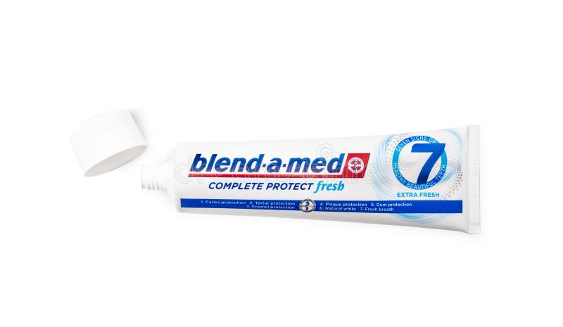 Blend-a-Med Toothpaste, Extra Fresh, Made by Procter & Gamble Editorial ...