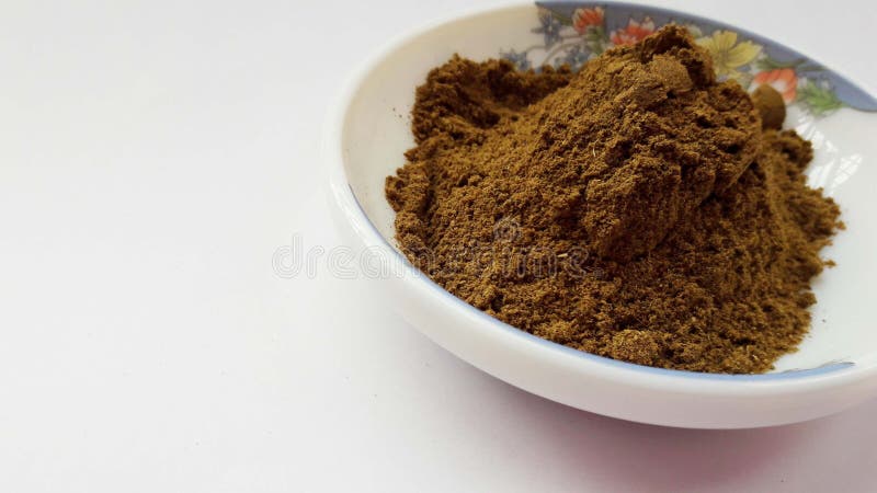 Blend Mix Spices Powder on White Background Stock Image - Image of ...