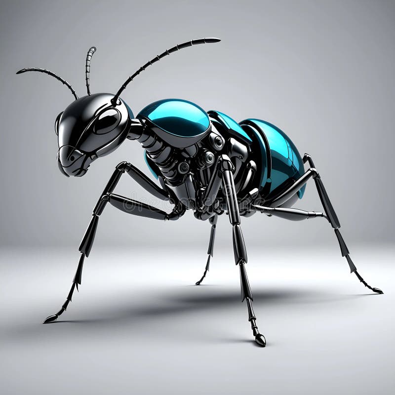 A Blend of Nature and Technology in the Form of a Stylized Ant. Stock ...