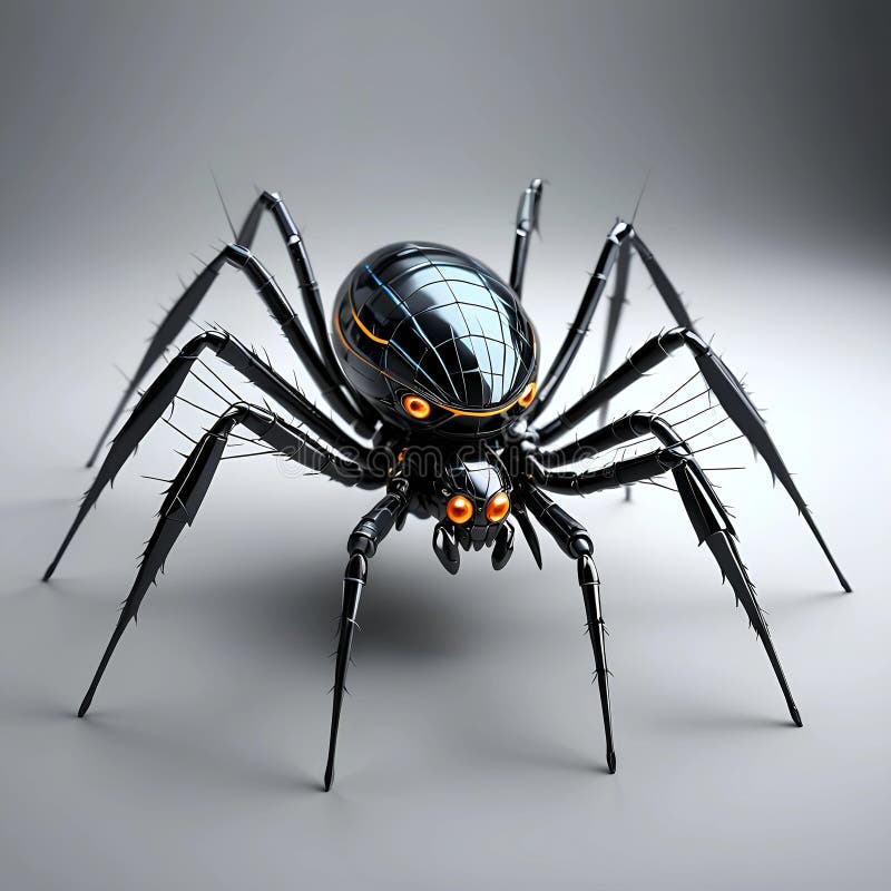 A Blend of Nature and Technology in the Form of a Stylized Spider ...