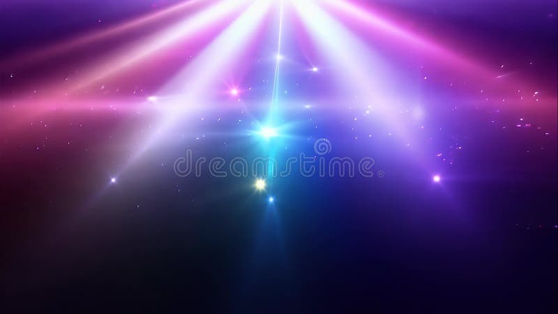Blend of Prismatic Light Rays, Softly Diffused on a Black Stock Footage ...
