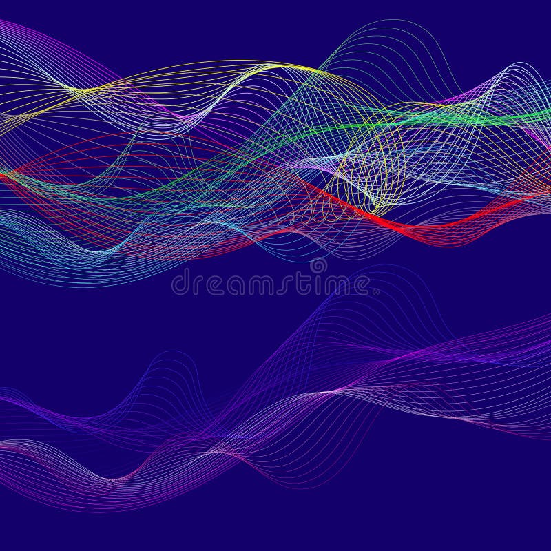 Blend waves, smooth curves stock vector. Illustration of context ...