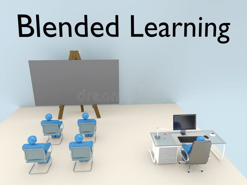 Blended Learning concept stock illustration. Illustration of learning ...