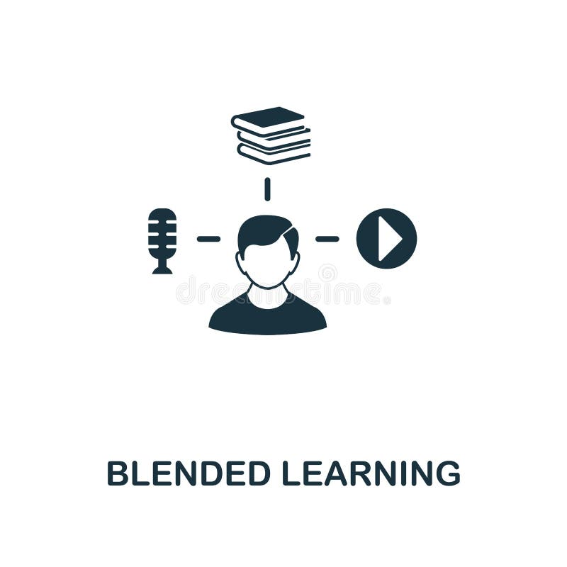 Blended Learning Creative Icon. Simple Element Illustration Stock ...