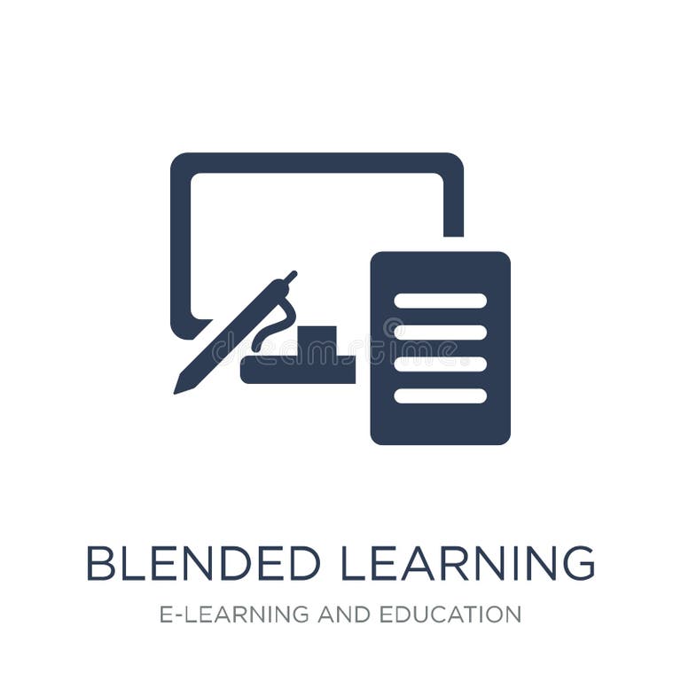 Blended Learning Icon. Trendy Flat Vector Blended Learning Icon Stock ...