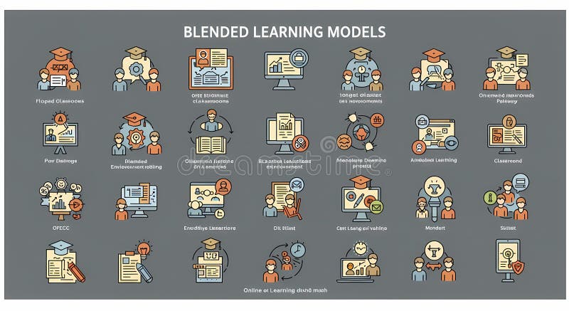 Blended Learning Concepts Stock Illustrations – 60 Blended Learning ...