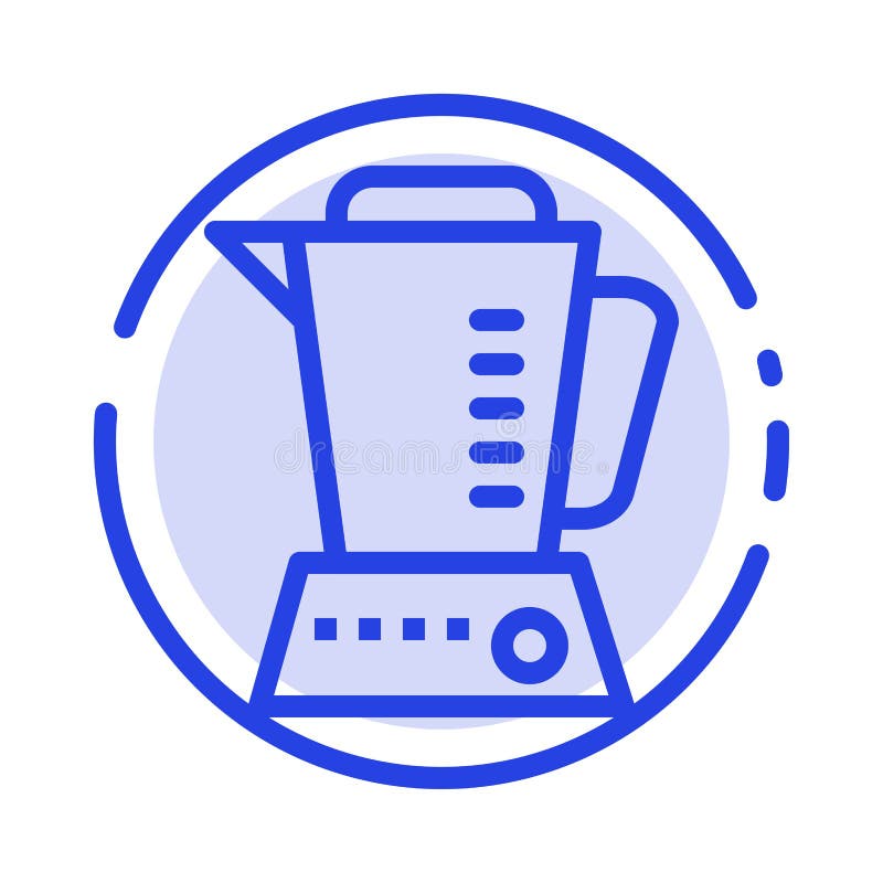 Blender, Electric, Home, Machine Blue Dotted Line Line Icon Stock ...