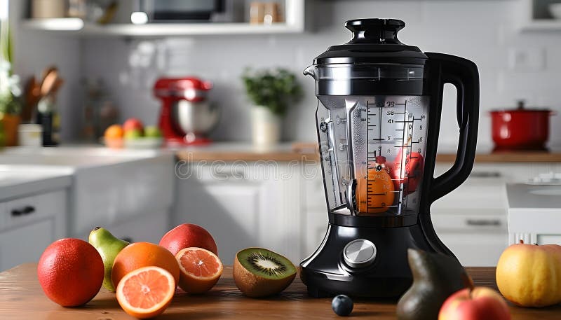 Blender Electrical Kitchen Appliance in Modern Kitchen Stock ...