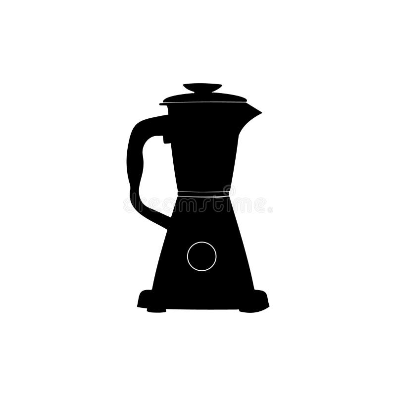 Blender Icon Vector Illustration Featuring Silhouette and Thin Line ...