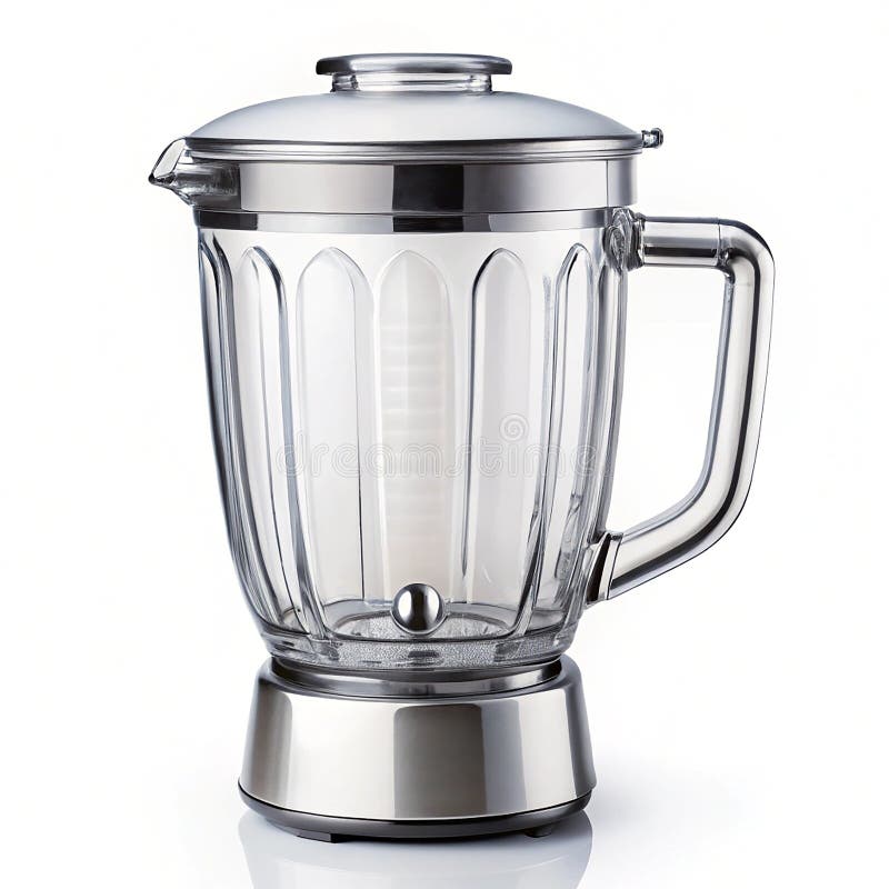 Blender Jar with Lid Isolated on White Background Stock Illustration ...