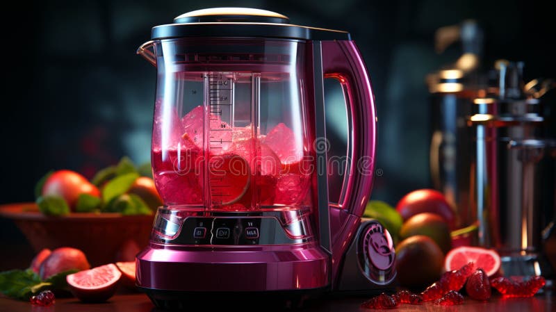 Blender Juice Machine on Red Stock Image - Image of blend, juice: 297208795
