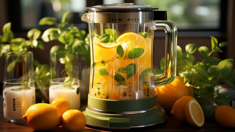 Blender Juice Machine on White Stock Illustration - Illustration of ...