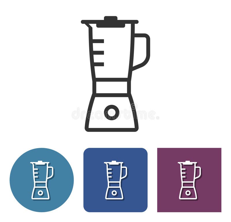 Blender in Line Art Style. Isolated on White. Stock Vector ...