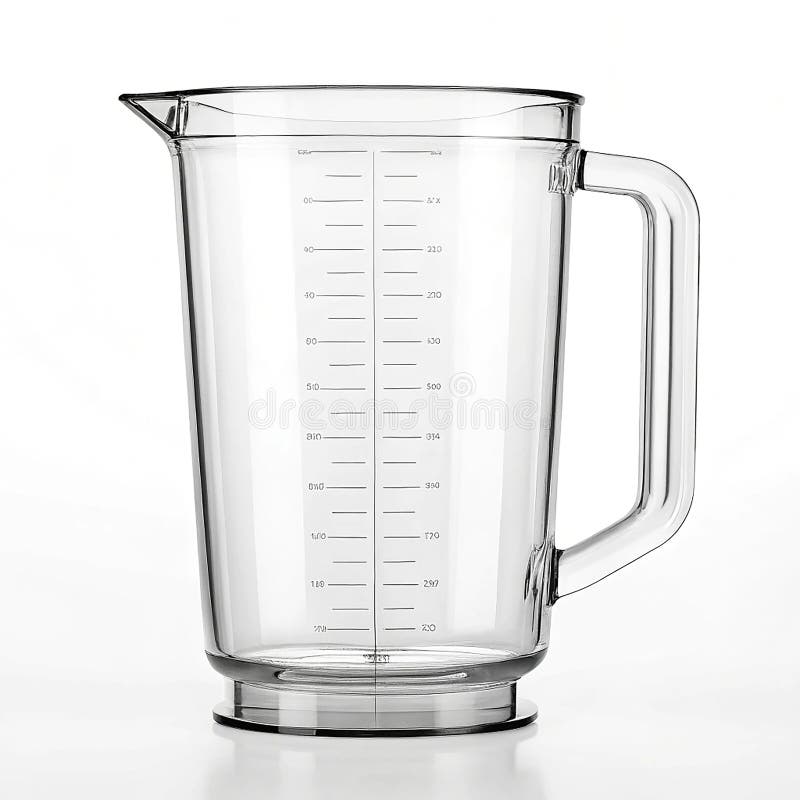 Blender Pitcher with Measurement Markings on White Background Stock ...