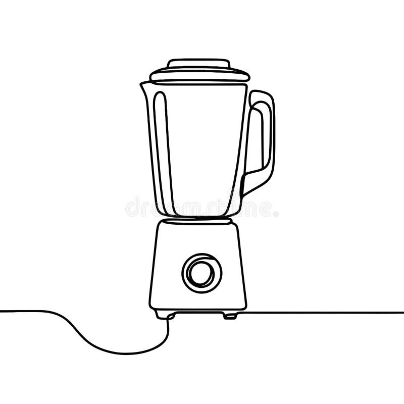 A Blender is Shown in a Black and White Drawing Stock Photo ...