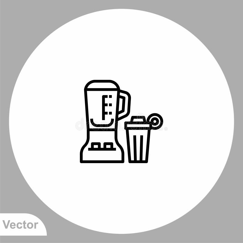 Blender Vector Icon Sign Symbol Stock Vector - Illustration of coffee ...