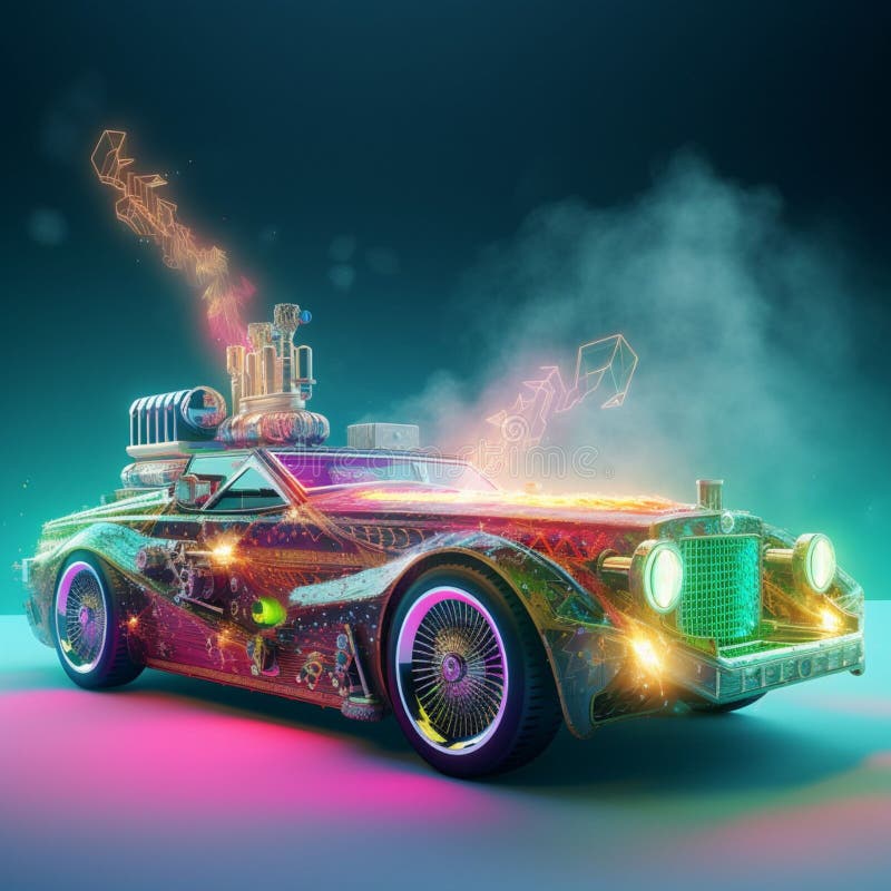 Reimagining Retro Future Visions. Ai Generated Stock Illustration ...