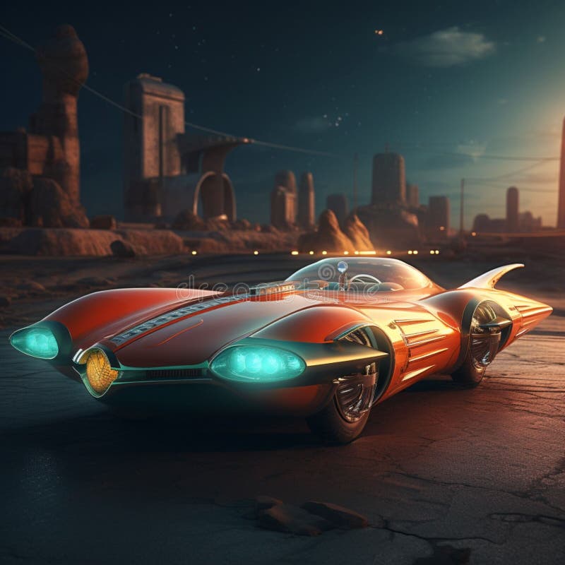 Reimagining Retro Future Visions. Ai Generated Stock Illustration ...