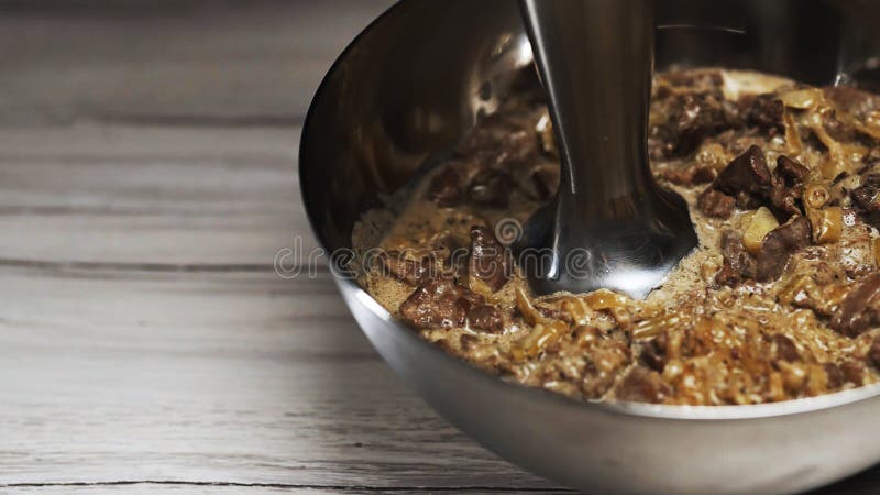 Blending Liver Mixture stock image. Image of cook, food - 382701229