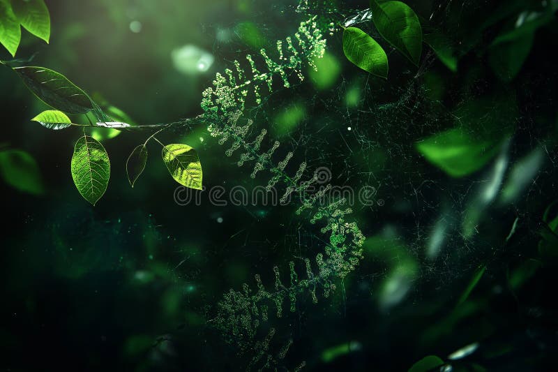 Blending Nature and Technology and Data Patterns Stock Photo - Image of ...