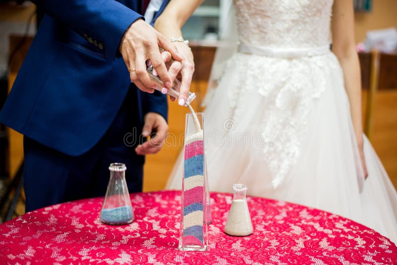 Sand Ceremony at the Wedding Stock Photo - Image of custom, outdoor ...