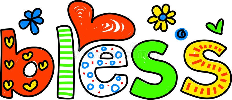 Blessed Cartoon Text Clipart Stock Illustration - Illustration of bless ...