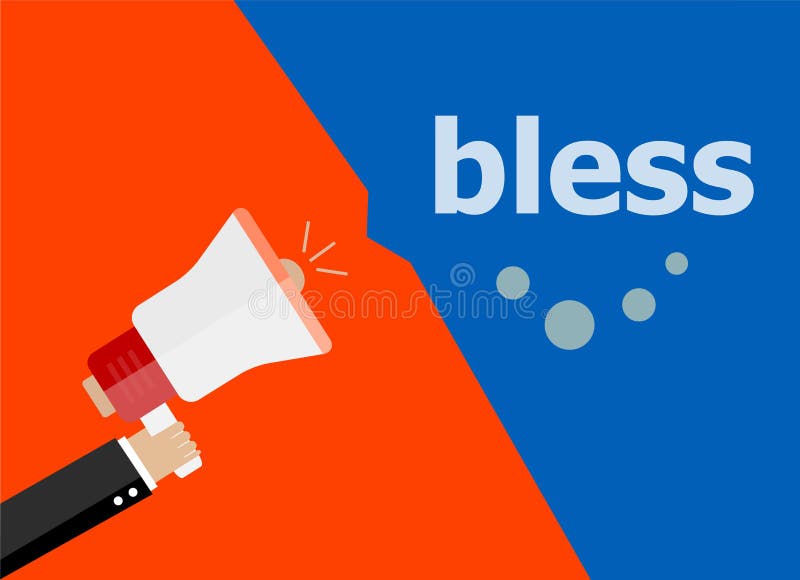 Bless. Hand Holding a Megaphone Stock Illustration - Illustration of ...