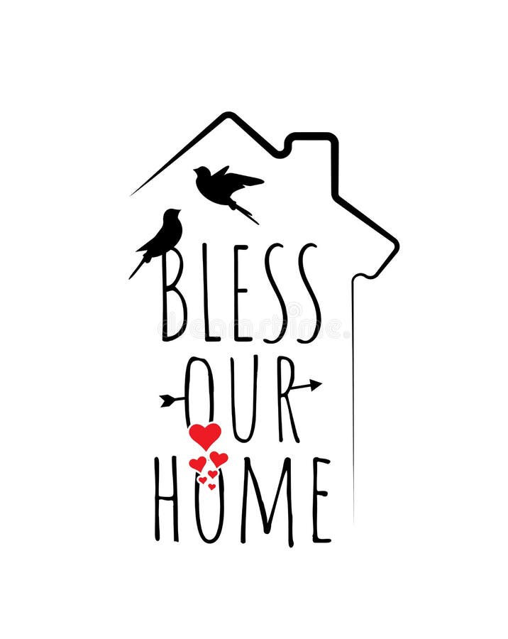 Bless Our Home, Vector. Wording Design, Lettering Isolated on White ...