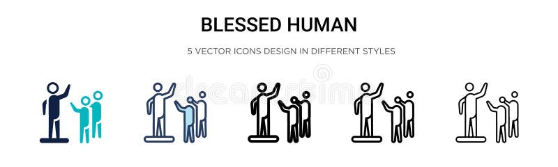 Blessed Human Icon in Filled, Thin Line, Outline and Stroke Style ...
