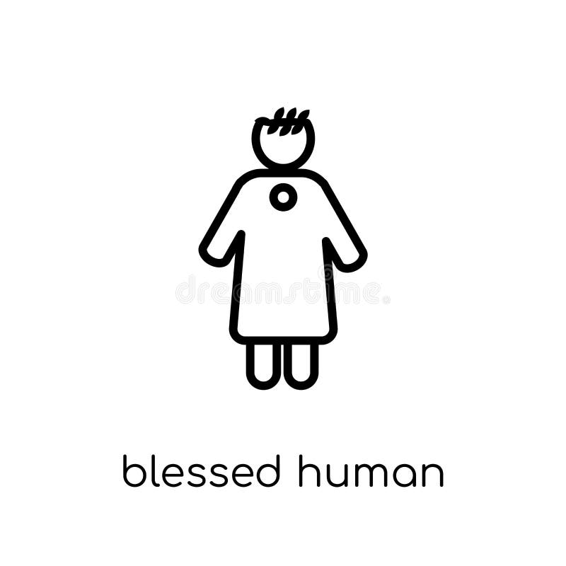 Blessed Human Icon in Filled, Thin Line, Outline and Stroke Style ...
