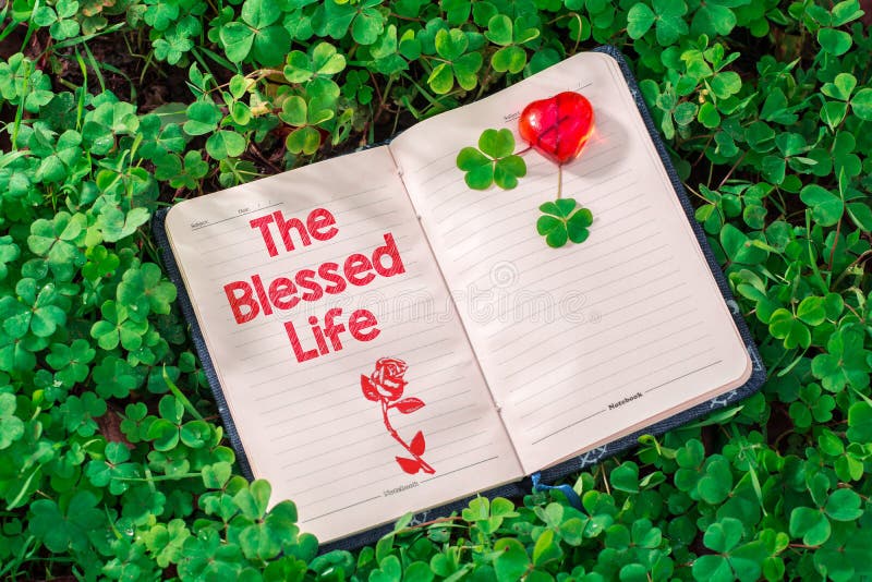 The Blessed Life Text in Notebook Stock Image - Image of blog, follow ...