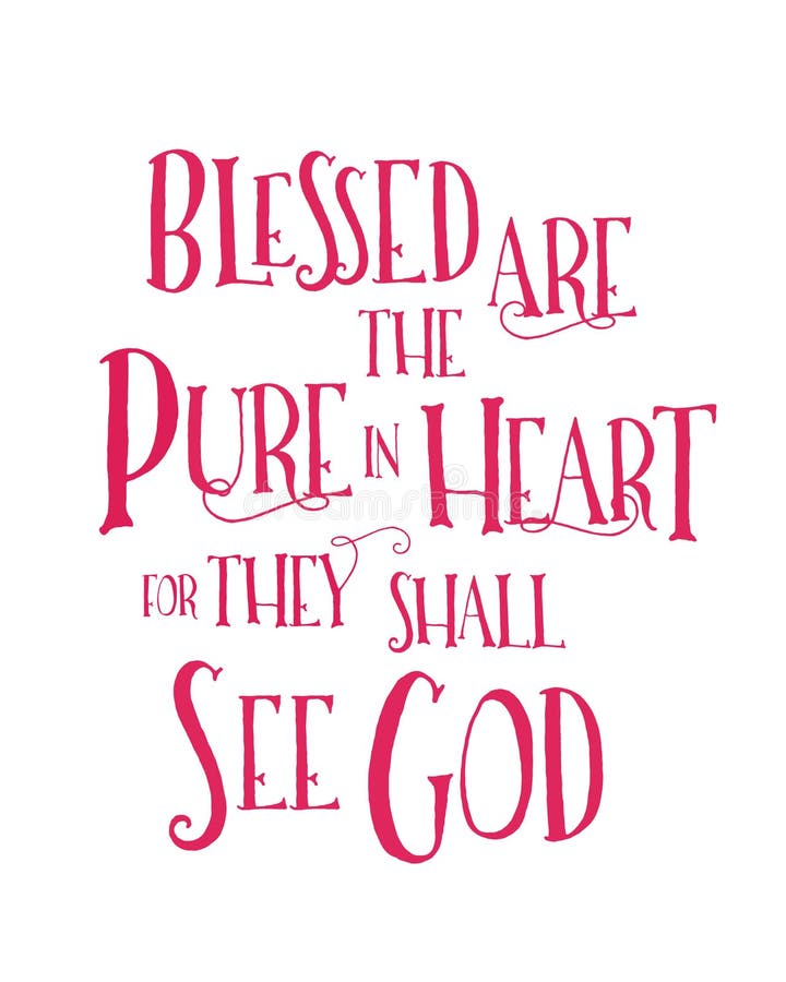 Blessed are the Pure in Heart Stock Illustration - Illustration of ...