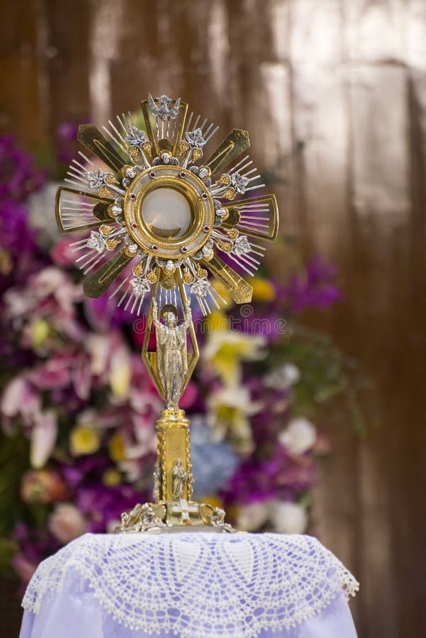 Blessed Sacrament Communion Stock Photo - Image of christianity ...