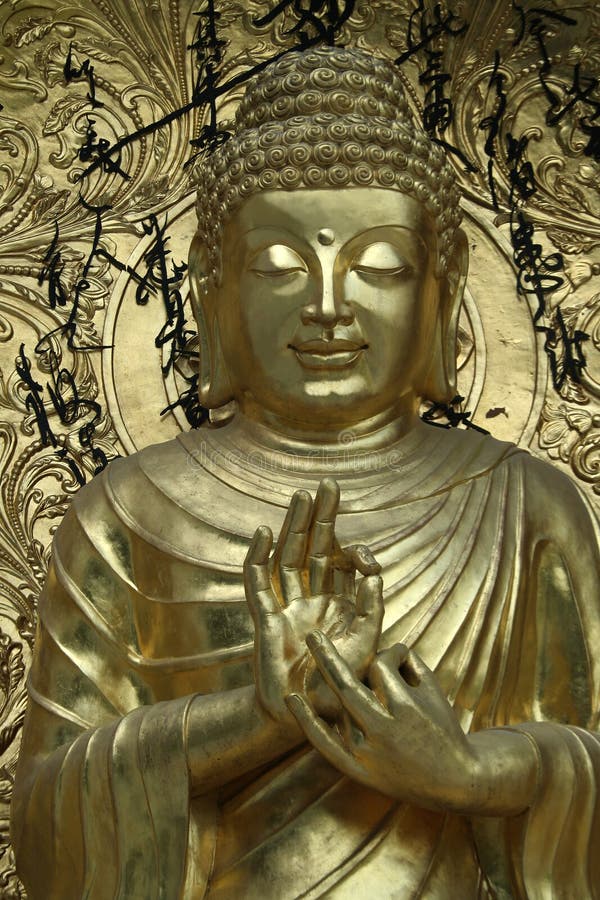 Blessing Buddha stock image. Image of metal, figure, placid - 10361537