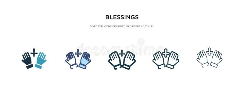 Blessings Icon in Different Style Vector Illustration. Two Colored and ...