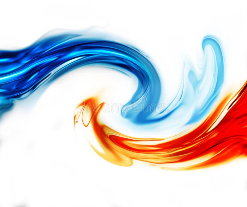 Bleu et vague rouge illustration stock. Illustration du rouge - 31700360