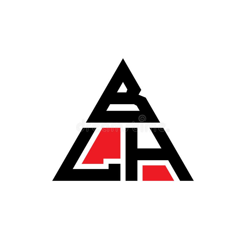 BLH Triangle Letter Logo Design with Triangle Shape. BLH Triangle Logo ...