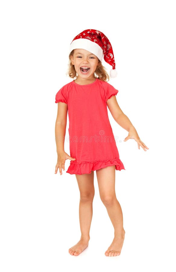 Blij Kind in GLB Van Het Nieuwjaar. Stock Afbeelding - Image of grappig ...