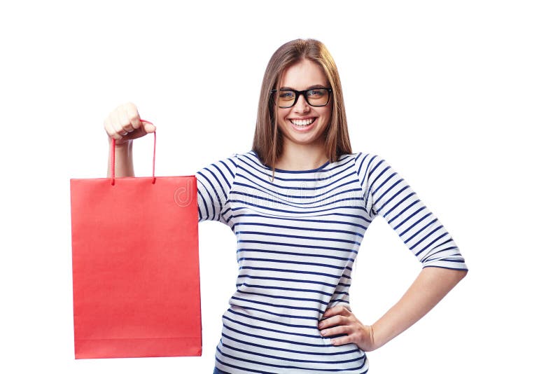 Blije klant stock foto. Image of vrij, één, rood, vakantie - 61385548