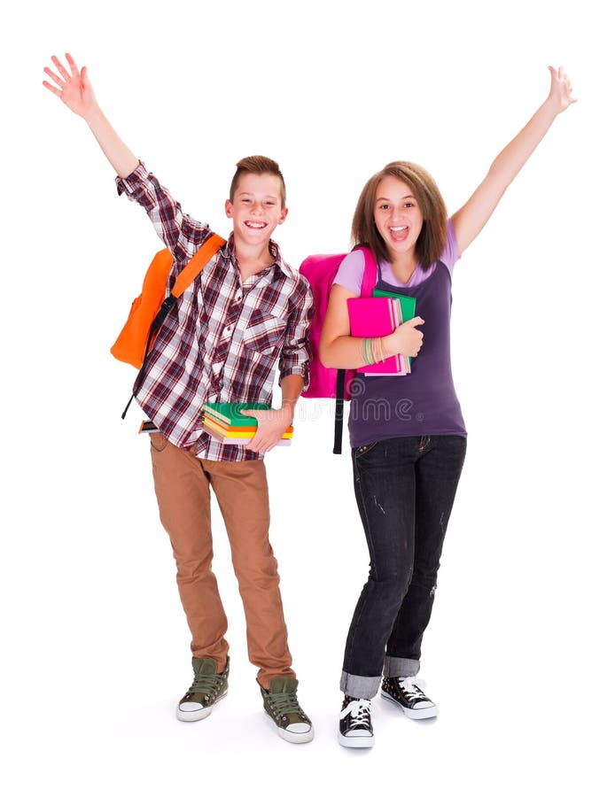 Blije Studenten stock foto. Image of vrienden, mooi, gebaren - 33994222