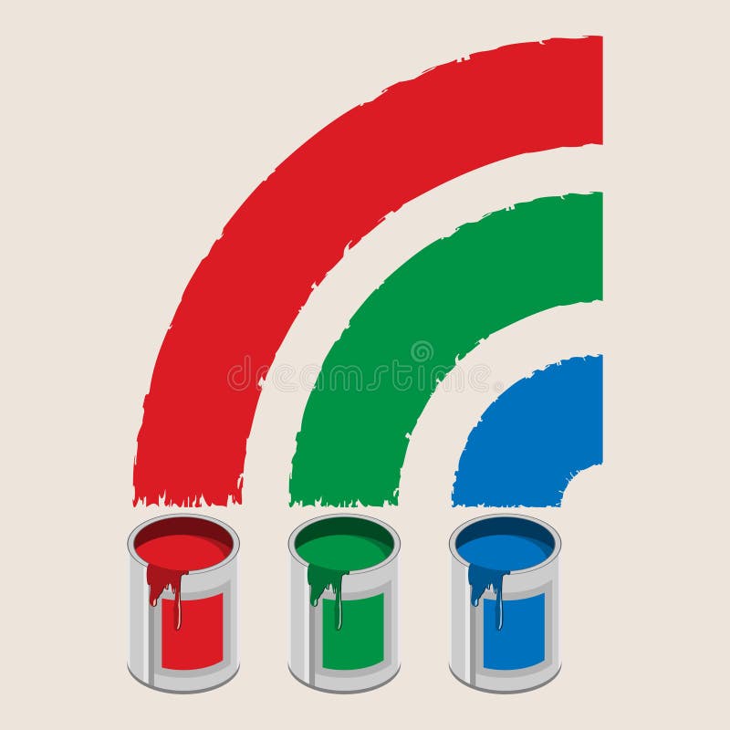 Blikken van verf vector illustratie. Illustration of blikken - 55214965