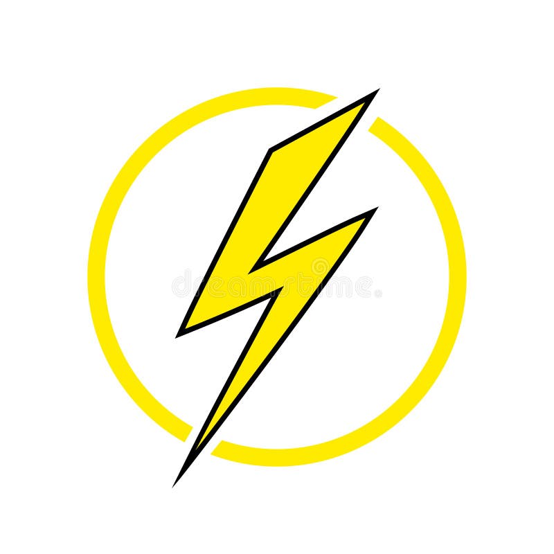 Bliksem, Elektrisch Logo Ontwerpelement Concept Van Het Symbool Voor ...
