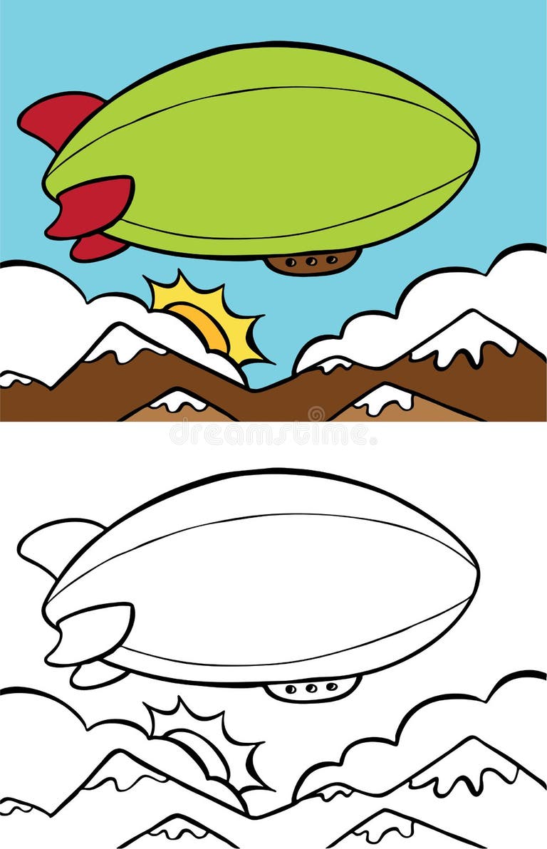 Cartoon Blimp Stock Illustrations – 1,033 Cartoon Blimp Stock ...