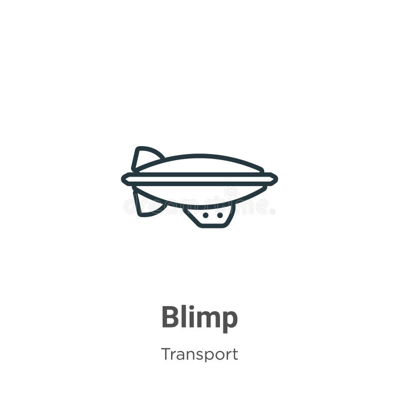 Blimp Icon in Filled, Thin Line, Outline and Stroke Style. Vector ...