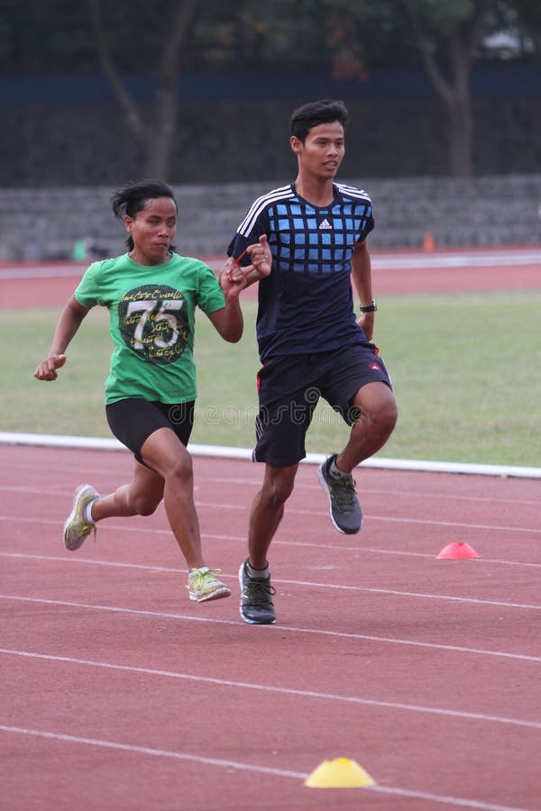 Blind athletes editorial stock image. Image of solo, training - 57345519