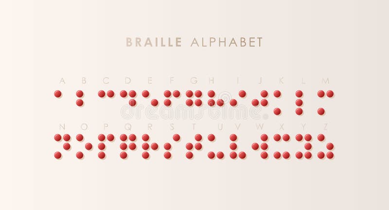 Blind Braille Writing Symbols. Braille Language Stock Illustration ...